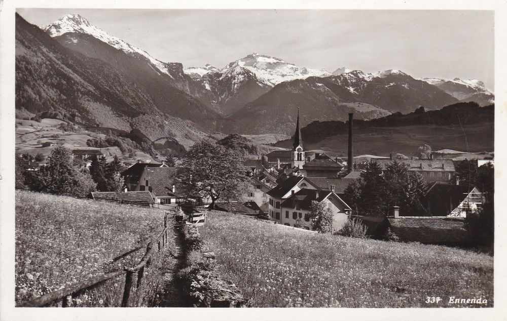 Ennenda (GL) Dorfansicht. 1943 (Gebraucht) in Schlieren für CHF 4 – mit ...
