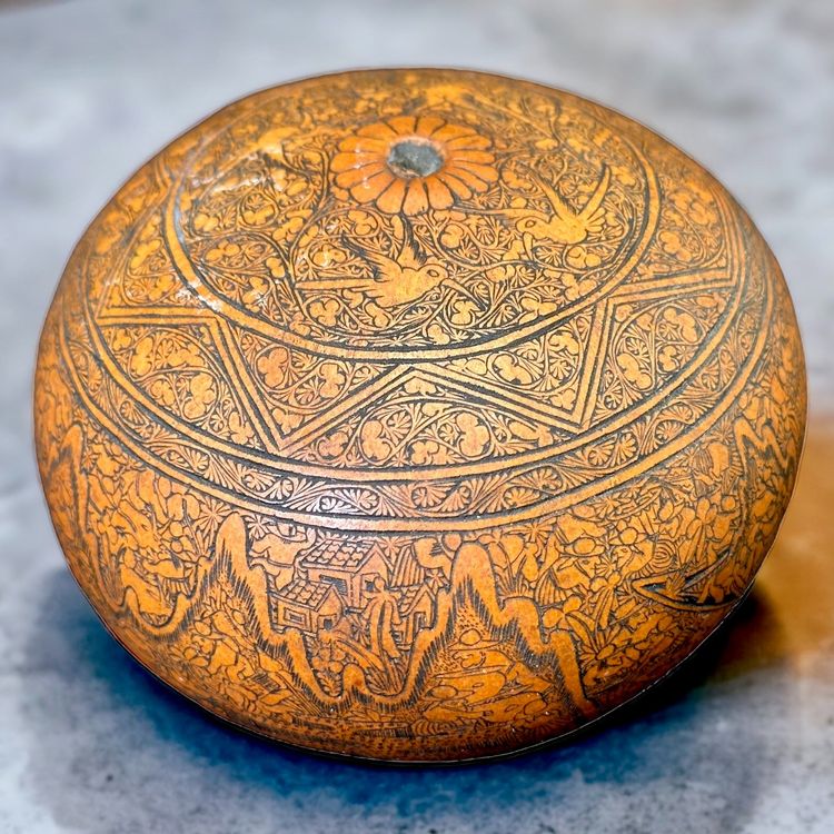 Ancien Kalabash péruvien Inca sculpté par Julio Miguel Rios | Kaufen ...