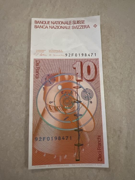10 Franken Note Schweiz 1984 | Kaufen auf Ricardo