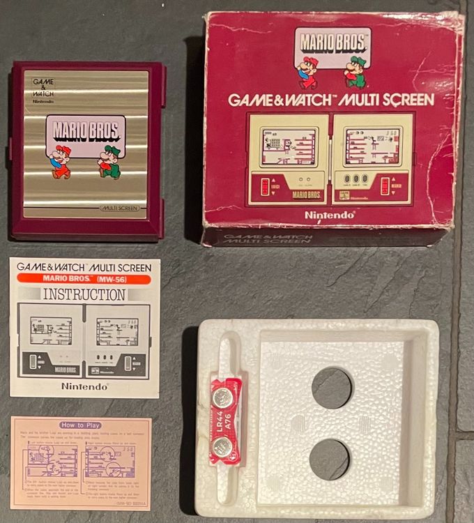 GAME & WATCH Spiel MARIO BROS. (MW-56) OVP mit Anleitung (Gebraucht) in ...