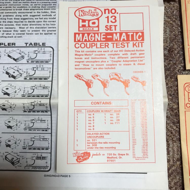 Kadee Magne-Matic HO Kupplungstest Set Nr. 13 (Neu und originalverpackt ...