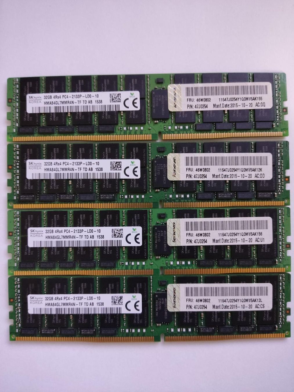128GB (4×32GB) DDR4 ECC LRDIMM 4Rx4 PC4-2133P SK hynix (Gebraucht) in ...