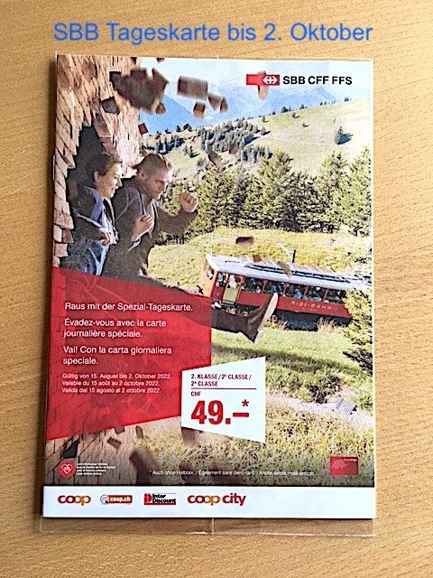 SBB CFF Tageskarte (Neu und originalverpackt) in Zürich für CHF 49 ...