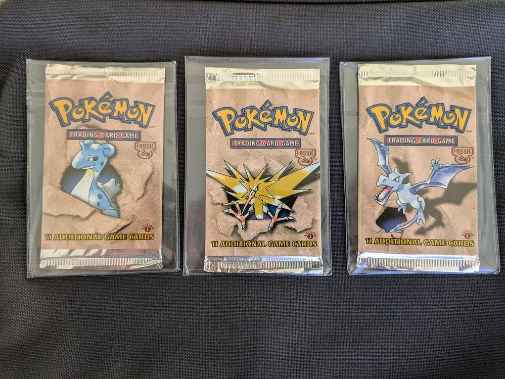 Pokemon Fossil 1st Edition Booster Pack set (Neu und originalverpackt ...