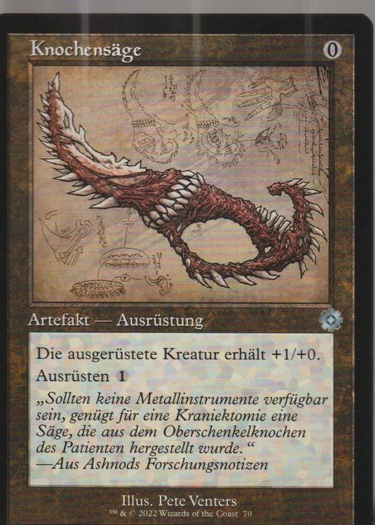 Magic The Gathering MTG Retro Frame Artifact 70 Knochensäge (Neu ...