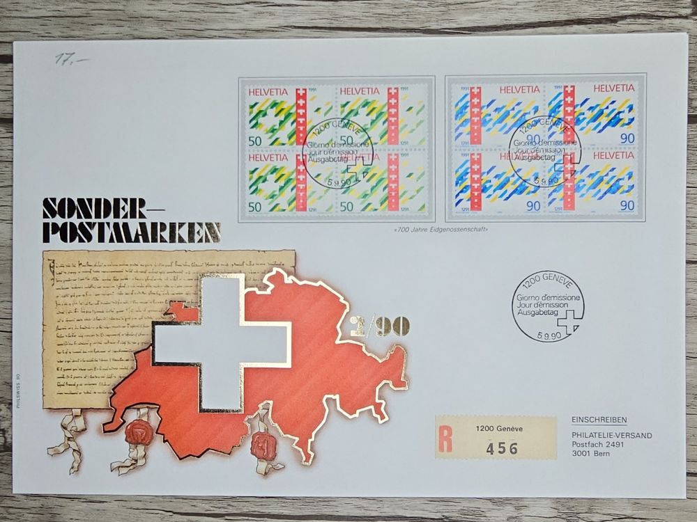 CL15 Enveloppe + Timbre 1990 Grand Format (Gebraucht) in Cousset für ...