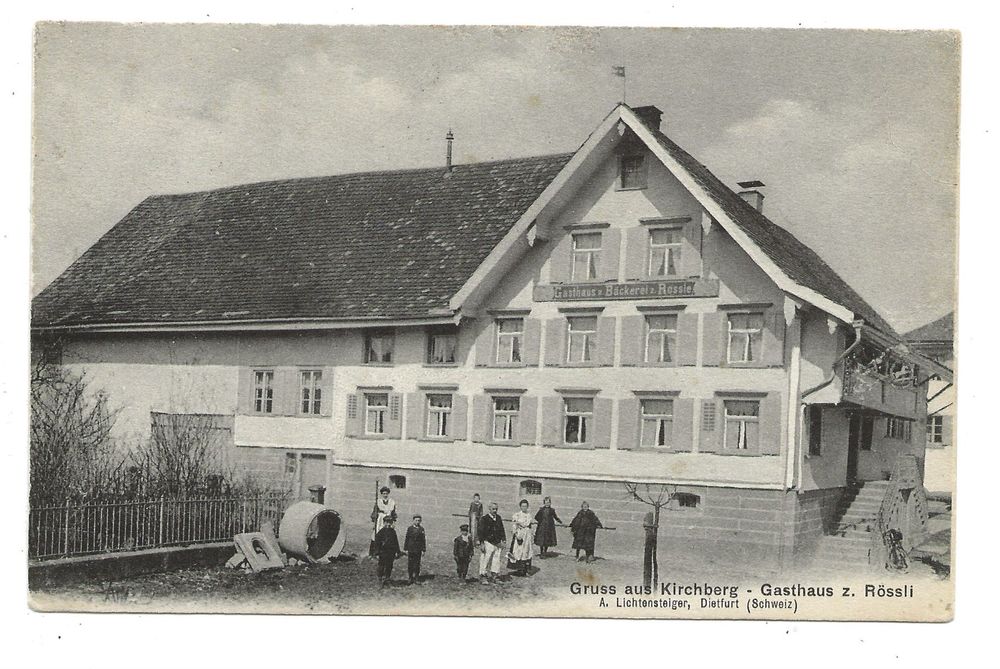Gruss Aus Kirchberg Sg Gasthaus Rössli Lichtensteiger 1910 Kaufen