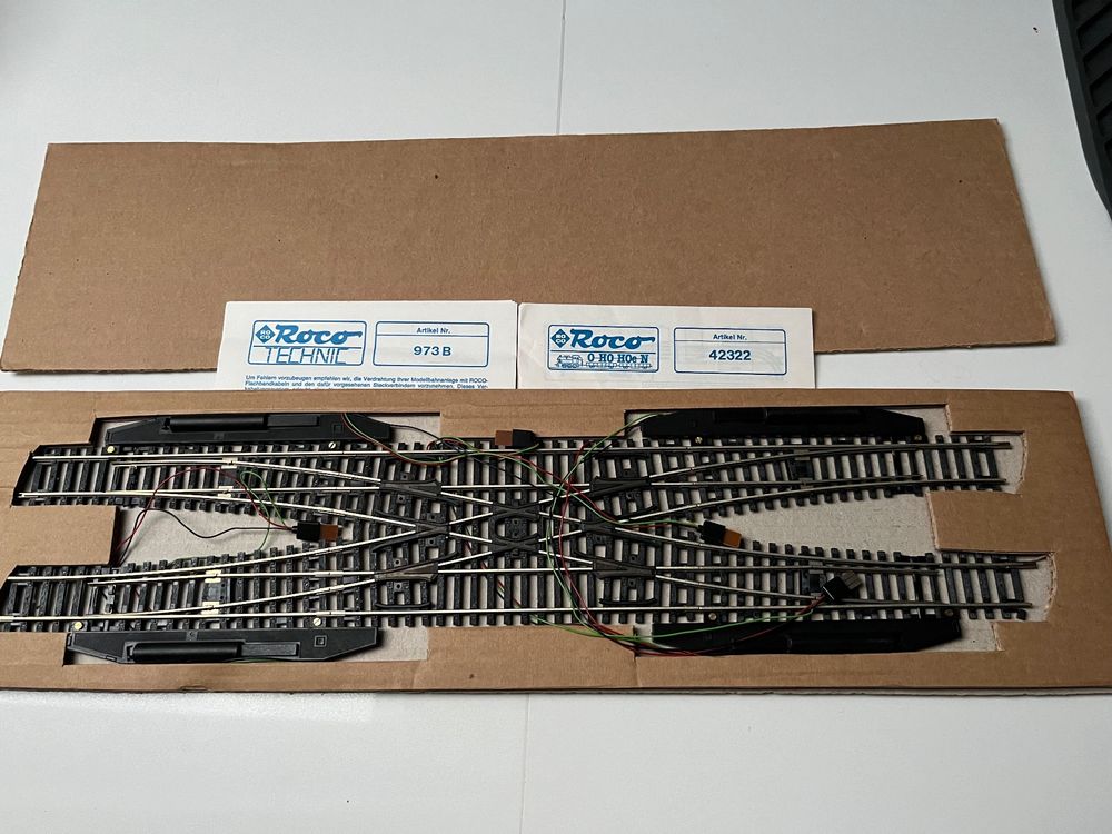 Roco H0 42322 "Hosenträger" Kreuzungsweiche, Spur H0 (Neu und ...
