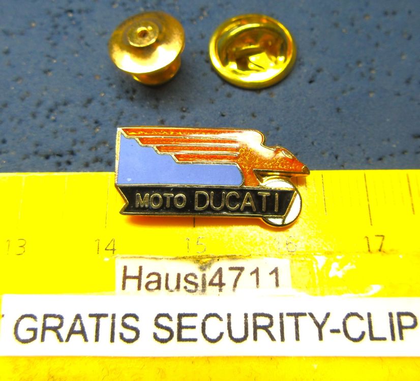 MOTO DUCATI SCHMUCK-PIN ENAMEL KLEIN MIT SECURITY-CLIP (Gebraucht) in ...