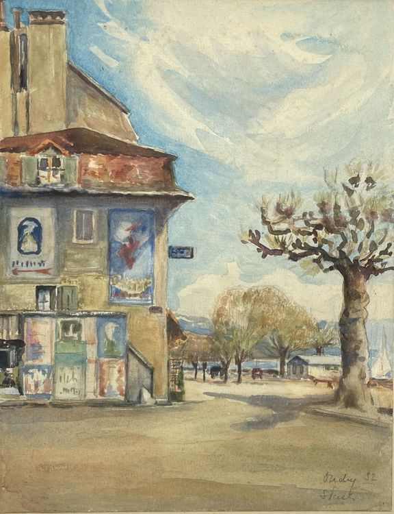 Ouchy 1950 aquarelle signée (Gebraucht) in Biel/Bienne für CHF 240 – mit Lieferung auf Ricardo ...