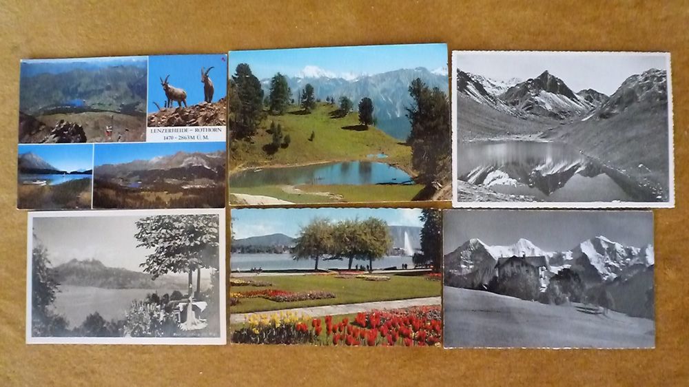 6 Ansichtskarten Schweiz Lenzerheide/Lü/Arosa/Weggis usw. | Kaufen auf Ricardo