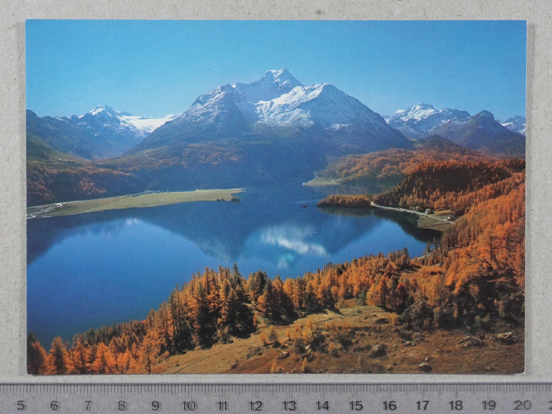 Herbsttag über dem Silsersee, Engadin, Oberengadin, Sils (Gebraucht) in ...