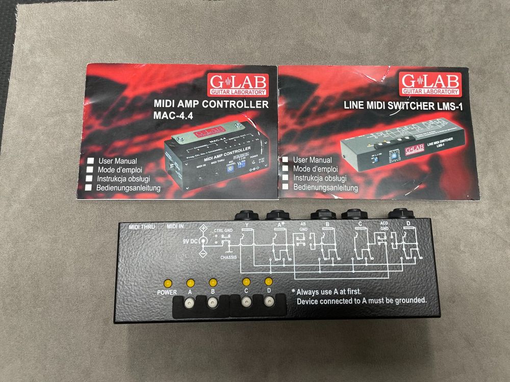 G-Lab LMS-1 Line MIDI Switcher 1 In/Output 4 Out/In! NP 149 | Kaufen auf Ricardo