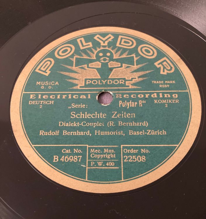 RUDOLF BERNHARD - Schellack - 10“ - 78RPM - Humor - Komik (Gebraucht ...
