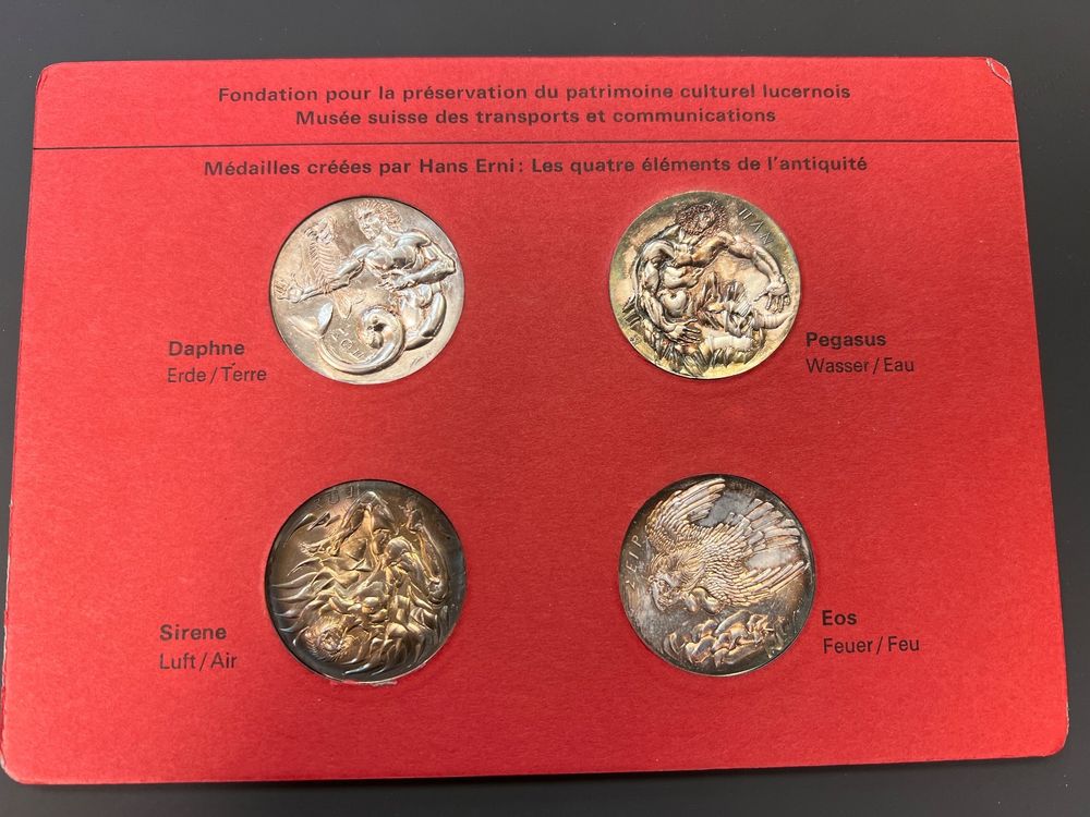 Hans Erni Medaillen - Silbermedaillen über die vier Elemente | Kaufen auf Ricardo