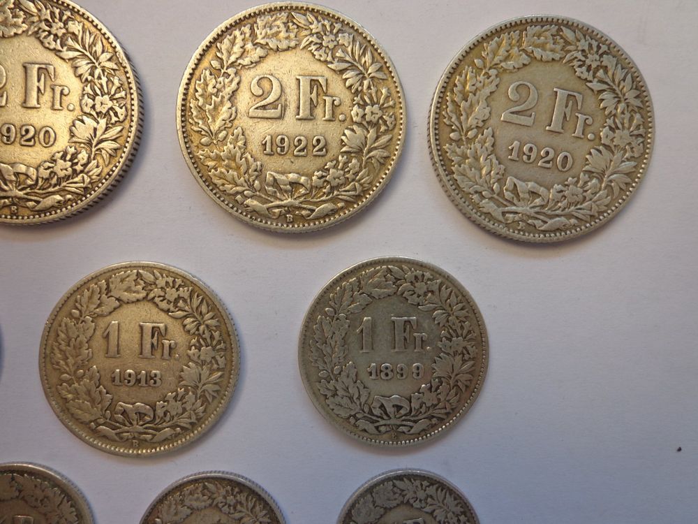 Münzen, Geld, Rappen, Franken, Sammlung, Antik (Gebraucht) in Andeer für CHF 85 – mit Lieferung ...