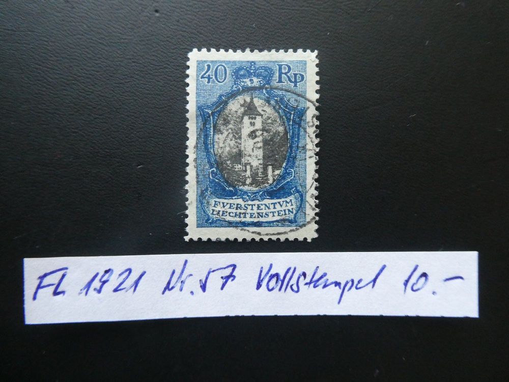 FL 1921 Nr. 57 mit Vollstempel (Gebraucht) in Lausen für CHF 4 – mit Lieferung auf Ricardo kaufen