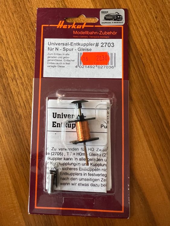 Herkat - Universal Entkuppler Spur N (Neu und originalverpackt) in für ...