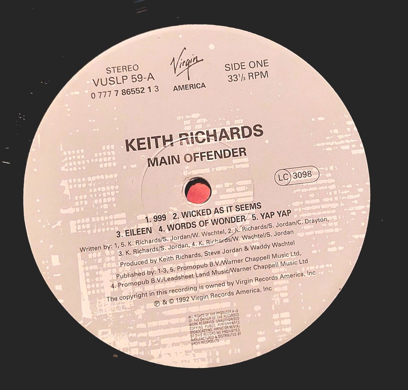 Keith Richards - Main Offender (1992 EU) (Gebraucht) in Widnau für CHF ...