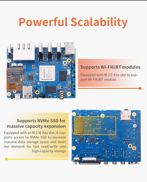 Orange Pi 5 PLUS 16GB RK3588 PCIE Modul WIFI Raspberry Pi (Neu und ...