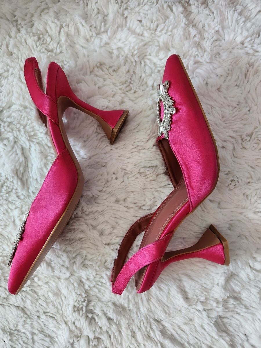 Amina Muaddi Sling Pumps, Gr. 38, Pink, neuwertig! (Gebraucht) in ...