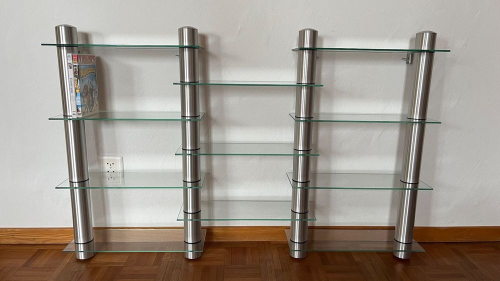 DVD / Bluray / CD Regal aus Glas / Alu Marke Spectral. (Gebraucht) in ...