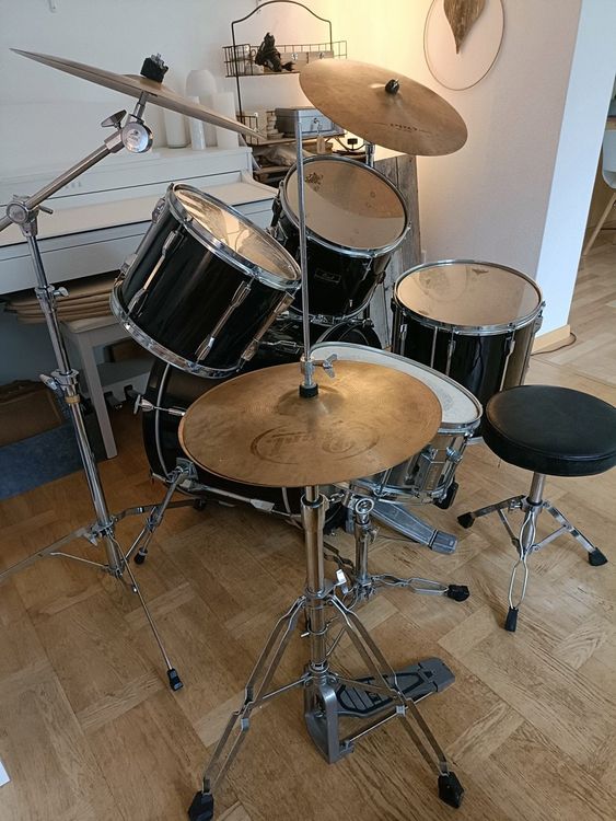 Schlagzeug Pearl Export schwarz Kompletset (Gebraucht) in Wettingen für ...