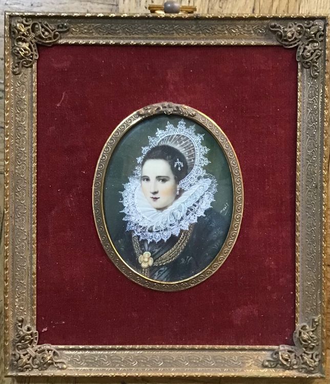 Antike Gemälde von eine Edler Dame Unleserlich Signiert | Kaufen auf Ricardo