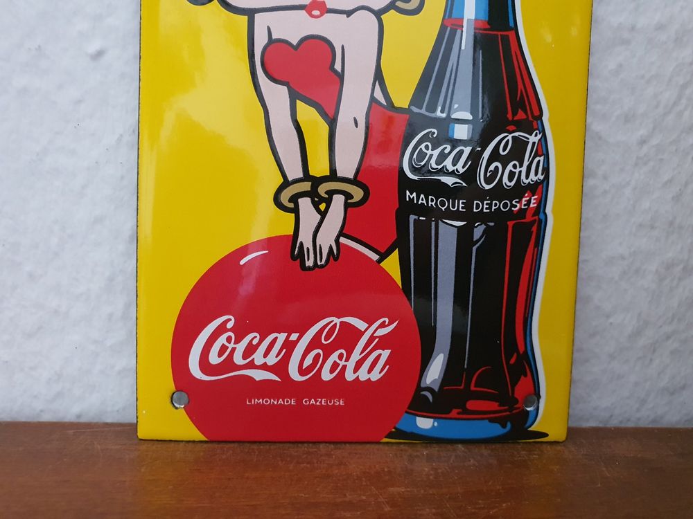 Emailschild Coca Cola Betty Boop Logo Emaille Schild Reklame (Neu ...