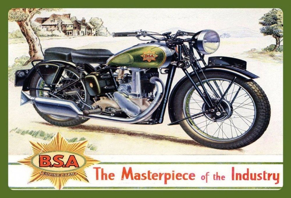 Blechschild-BSA-THE MASTERPIECE OF THE INDUSTRY (Gebraucht) in ...