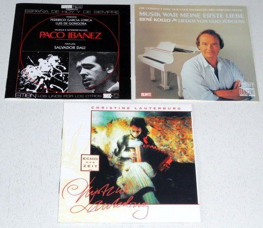 3CD's - René Kollo, Paco Ibanez & Christine Lauterburg (D'occasion) à Unterbäch pour CHF 4.9 ...
