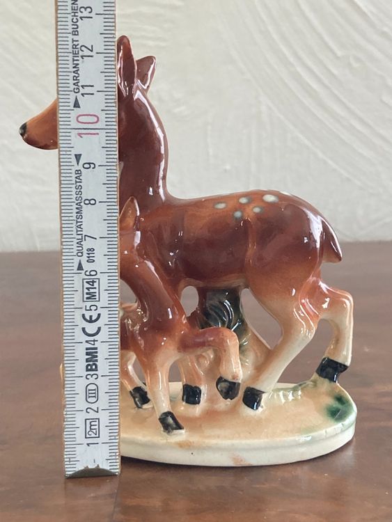 Porzellanfigur Reh mit Rehkitz Tierfigur sign. Chindon 1956 (Gebraucht) in Subingen für CHF 19 ...