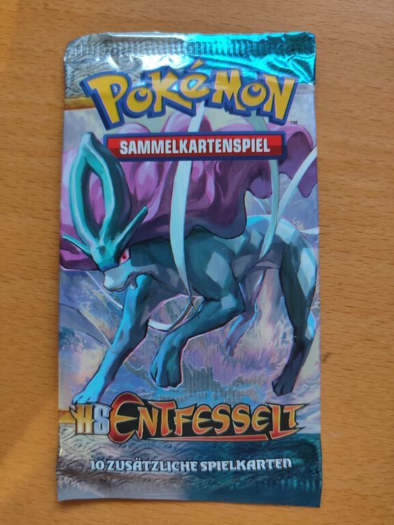 Pokemon Booster HGSS Entfesselt 2010 Suicune Artwork Vintage (Neu und ...