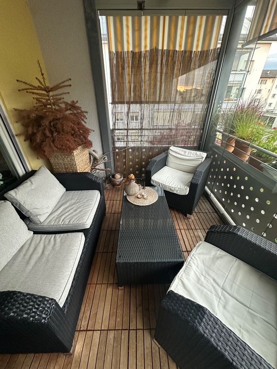 Wunderbar Rattan Set Balkon Fotos