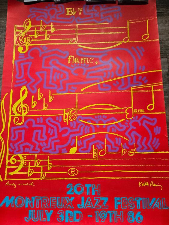 Plakat 20th Montreux Jazzfestival Design Andy Warhol/Haring (Gebraucht) in Gattikon für CHF 23 ...