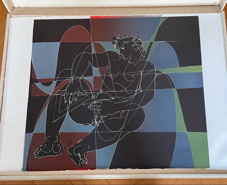 Limitierte Original Lithographie Hans Erni Der Konstrukteur | Kaufen auf Ricardo