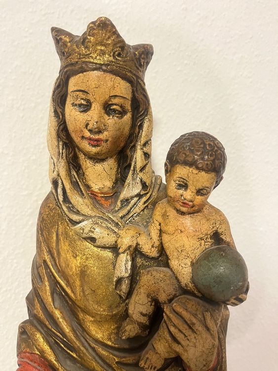Antike Statue Maria mit Jesus Kind | Kaufen auf Ricardo