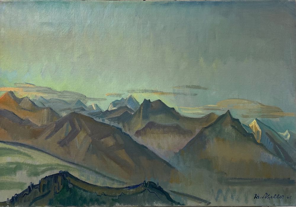 Hans Walter Scheller (1896-1964) Gemälde - Berglandschaft | Kaufen auf ...