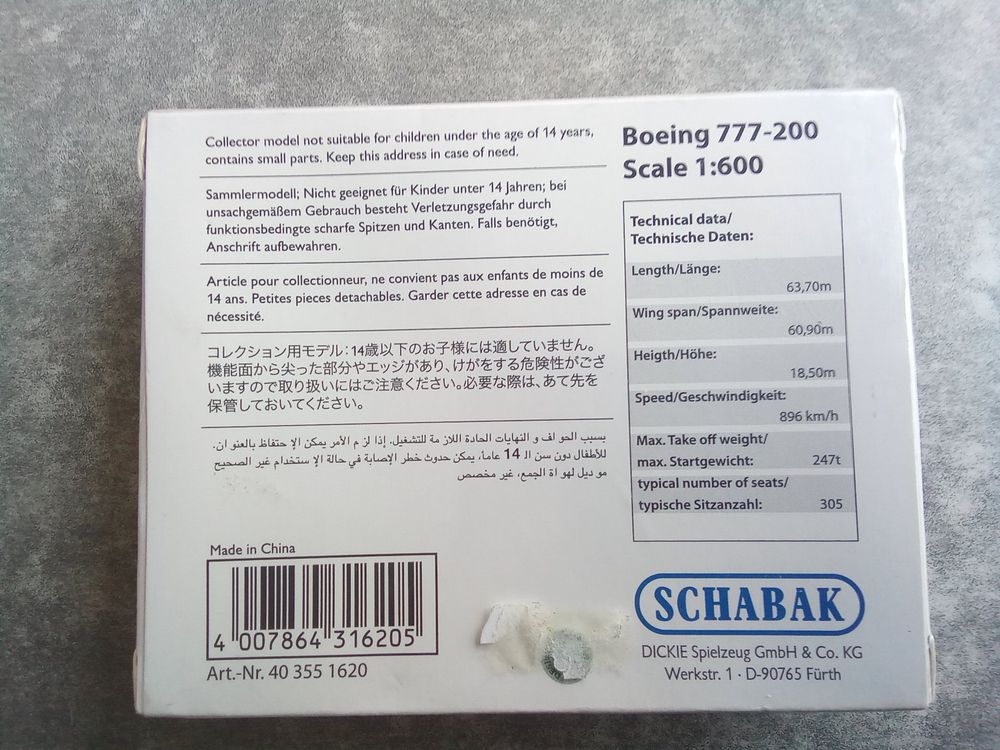 Modellflugzeug - ORIGINAL verpackt (Neu und originalverpackt) in Münchenbuchsee für CHF 20 – mit ...