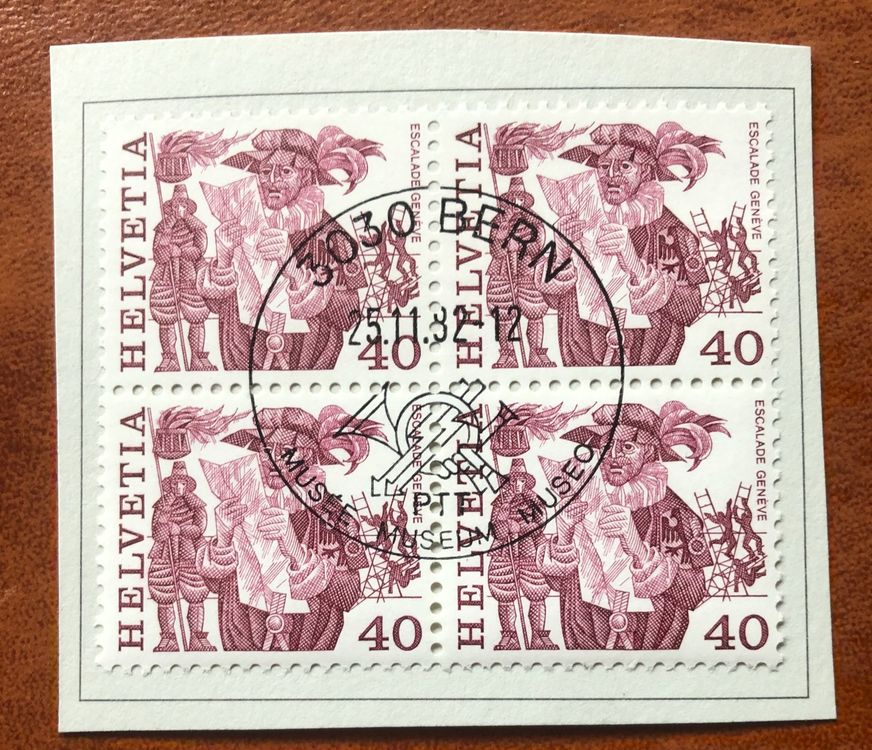 4 er Block Nr.598 mit Papier Stempel Bern | Kaufen auf Ricardo