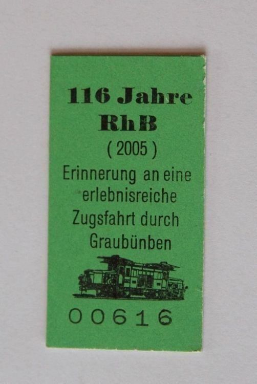 RhB, Edmondson - Bahnbillet 116 Jahre (Gebraucht) in Nesselnbach für ...