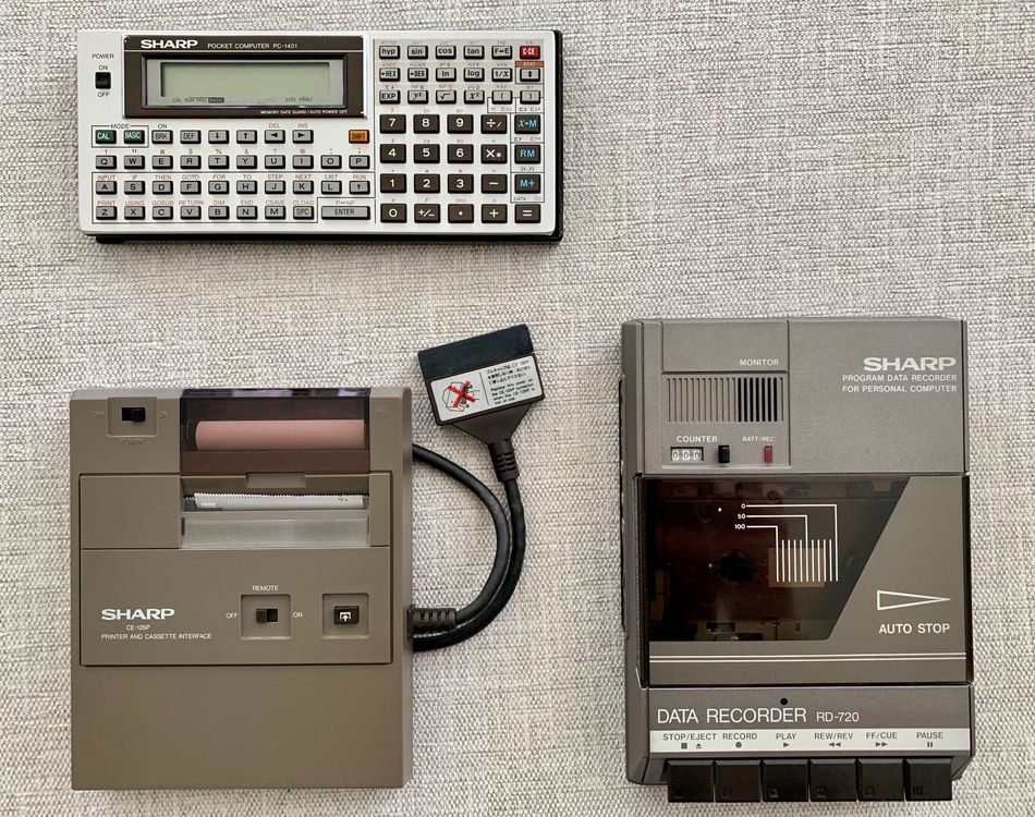 SHARP PC-1401 - Pocket Computer mit Printer & Data Recorder (Gebraucht ...