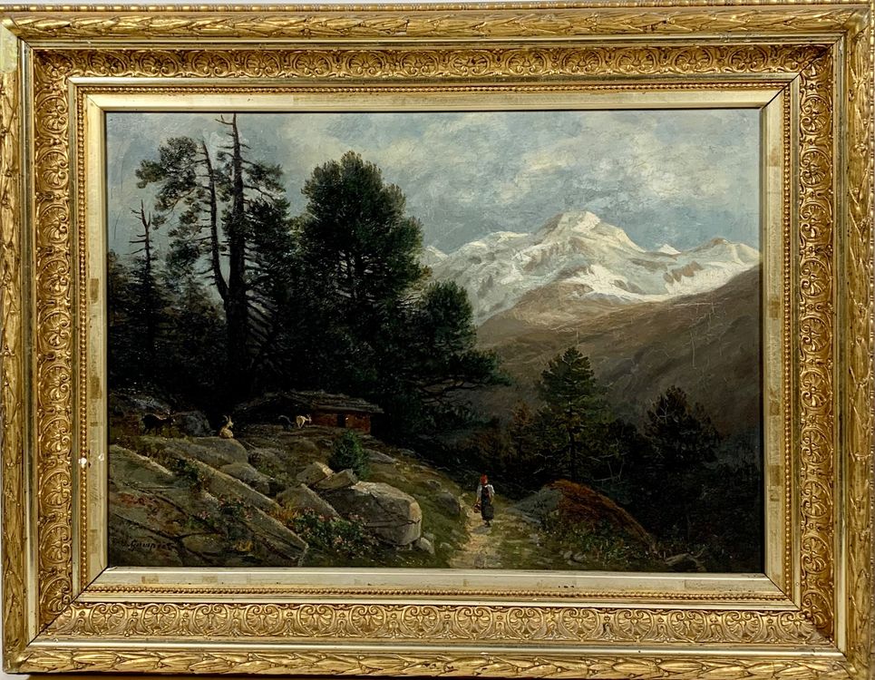 Otto Gampert ( 1842-1924) Berglandschaft Gemälde | Kaufen auf Ricardo
