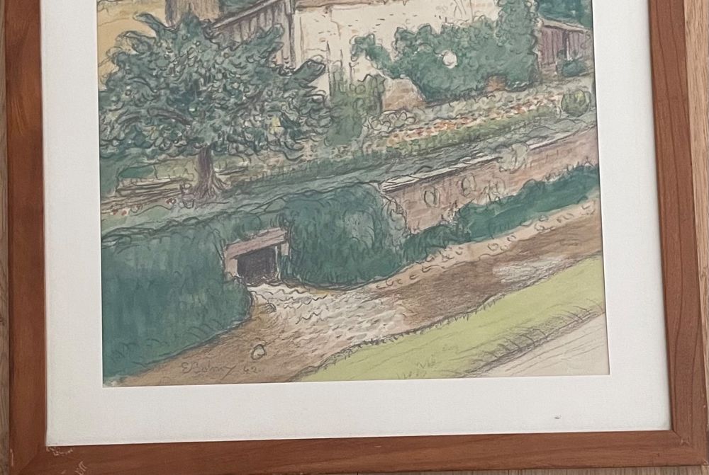 Elisabeth Bohny (1900-1991) Grosse Gartenszene Mischtechnik | Kaufen ...