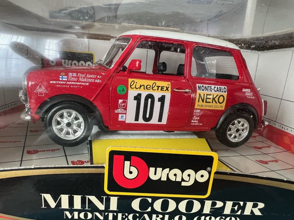 NEU - Burago 1960 MINI COOPER MONTE CARLO 1:16 Made in Italy (Neu und ...