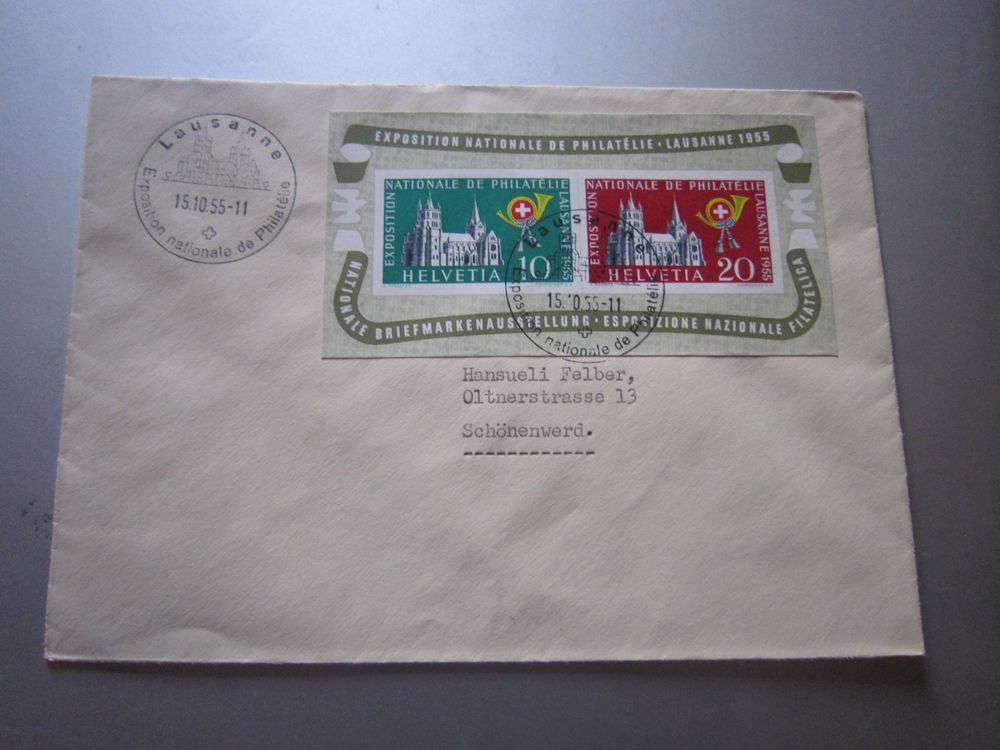 1955 schöner Block Expo Nationale Lausanne (Gebraucht) in Giubiasco für CHF 6.7 – mit Lieferung ...
