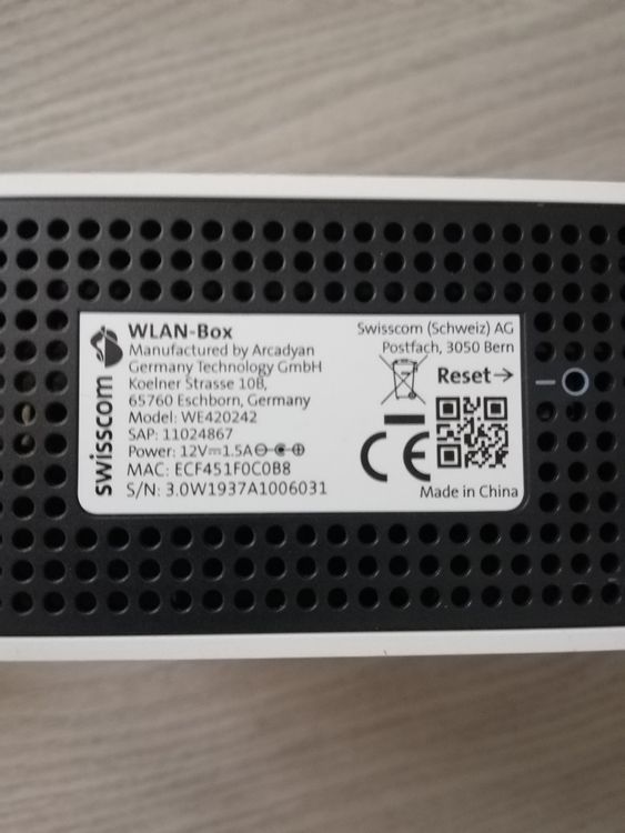 Swisscom W-Lan Box 2 (Gebraucht) in Lustdorf für CHF 28 – mit Lieferung ...