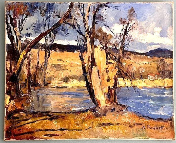 Max-Robert Theynet - Peinture à l'huile sur toile "Paysage" (Gebraucht) in Genève für CHF 185 ...