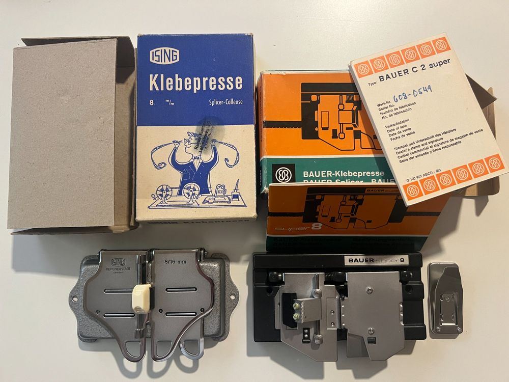 Vintage Super 8mm Film Zubehör: Klebepresse & Minette Editor (Gebraucht ...