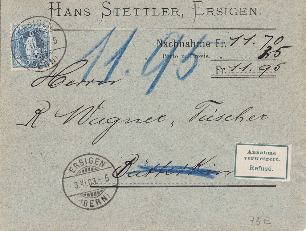 St. Helvetia 73E Saubere Marke und Stempel von 1903 | Kaufen auf Ricardo